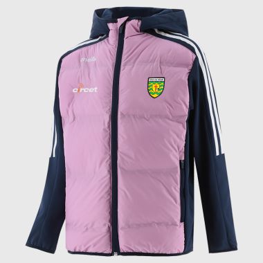 Donegal GAA Kids' Hydra Lightweight Hooded Padded Jacket Pink | O’Neills