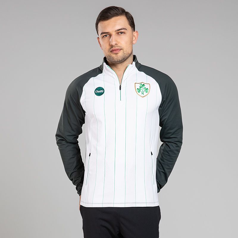 Men’s Ireland Premier Retro Half Zip White | O’Neills