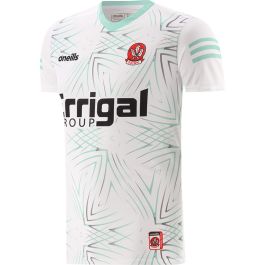 Derry GAA Player Fit Short Sleeve Training Top White / Mint | oneills.com